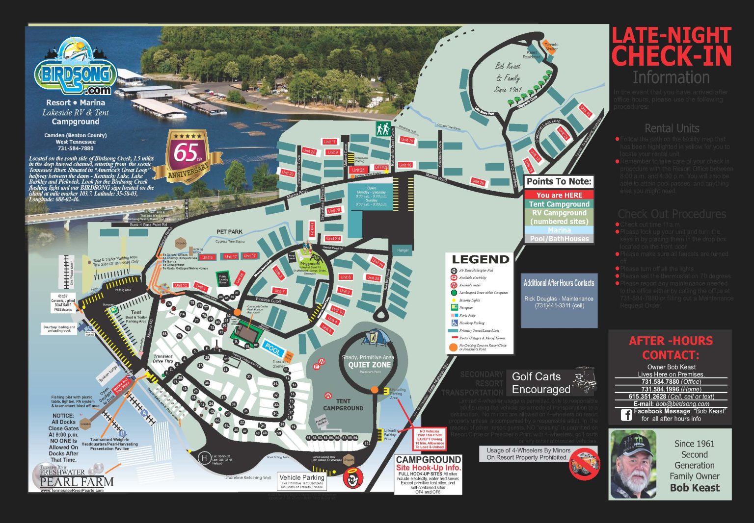Map of Resort – Birdsong Resort Marina and Campground